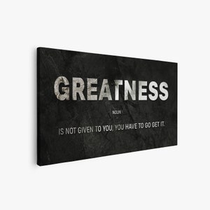 Greatness Definition Print Motivational Wall Art for Office Decor ...
