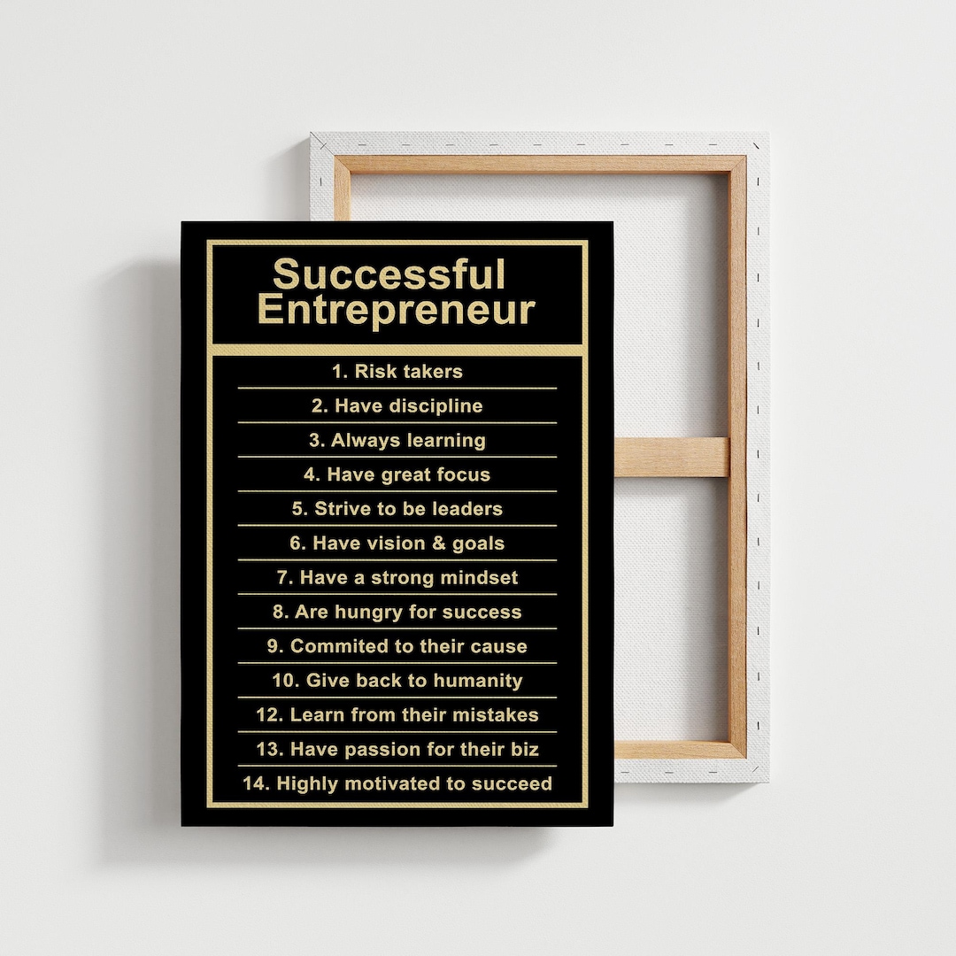 Inspirational Entrepreneur Poster CEO Wall Art for Office Canvas Prints ...