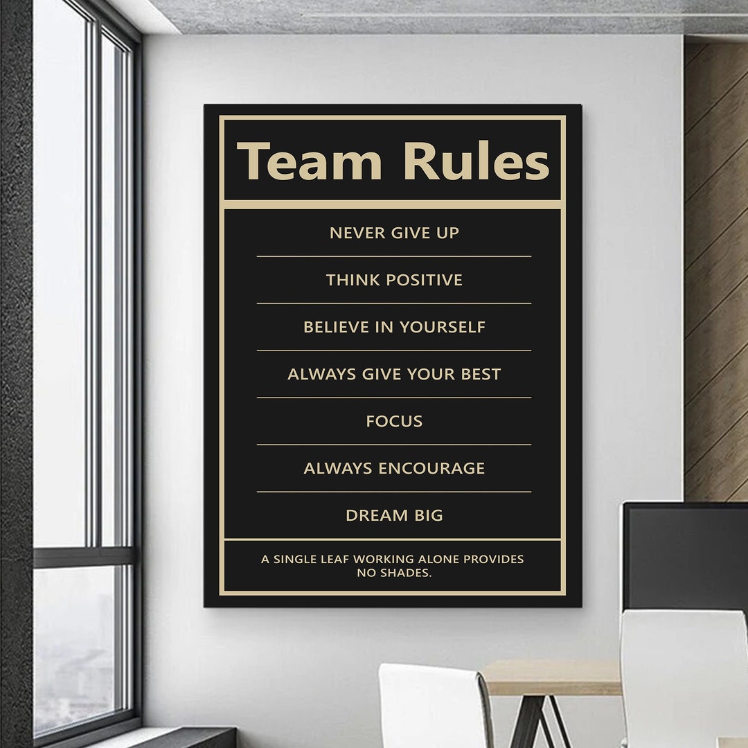 Motivational Team Work Wall Art for Office Decor Inspirational Teamwork ...