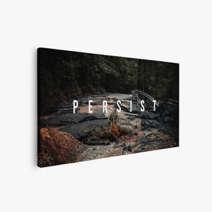 Persist Motivational Wall Art Entrepreneur Home Office Decor Landscape ...