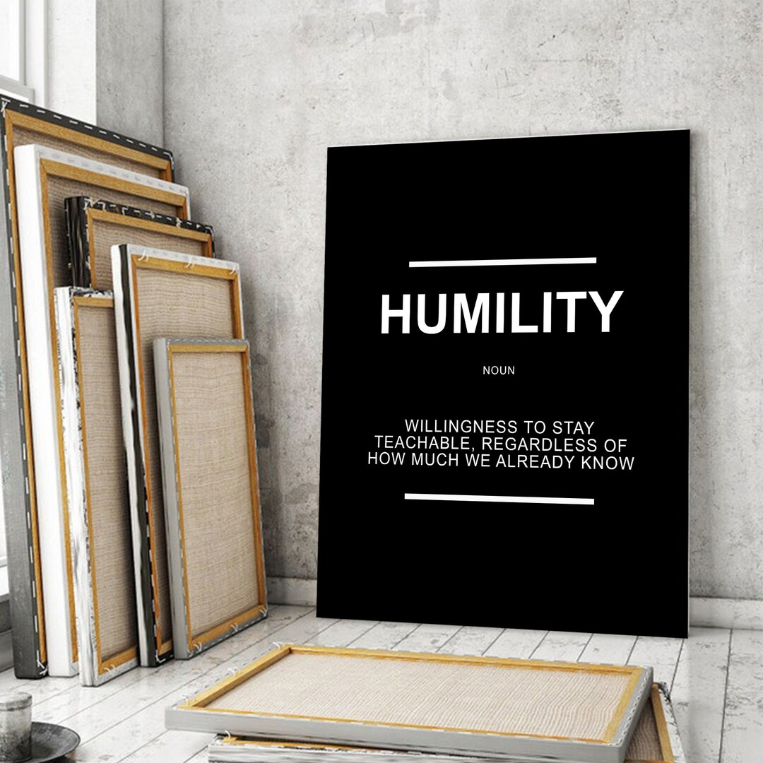Humility Definition Office Wall Art Motivational Canvas Print - Etsy ...