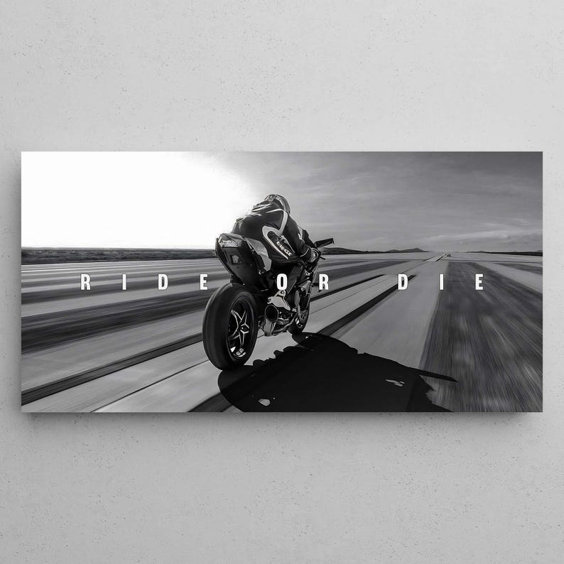 Motorcycle Poster Inspirational Quote Wall Art for Office Prints ...