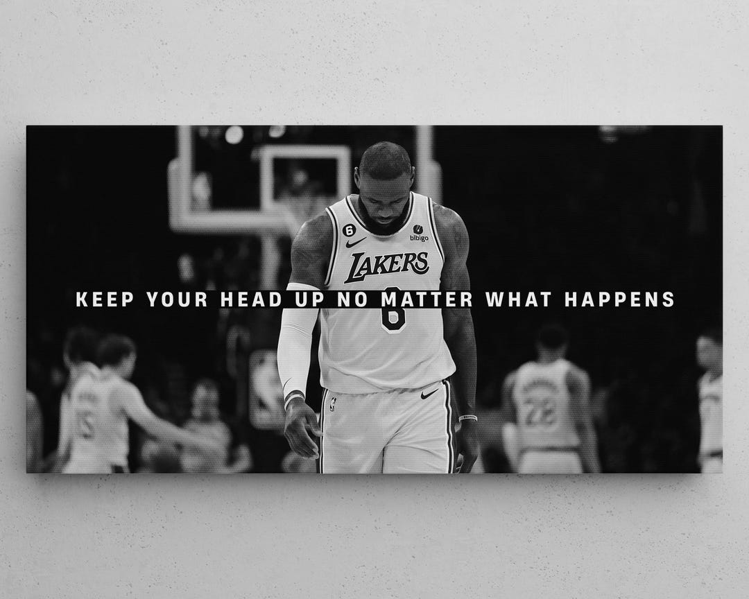 Lebron James Canvas Motivational Poster for Boys Dorm Room Decor Black ...