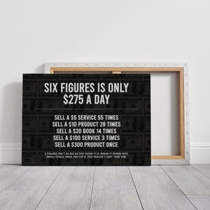 Money Motivational Wall Art Entrepreneur Office Prints Decor Business ...