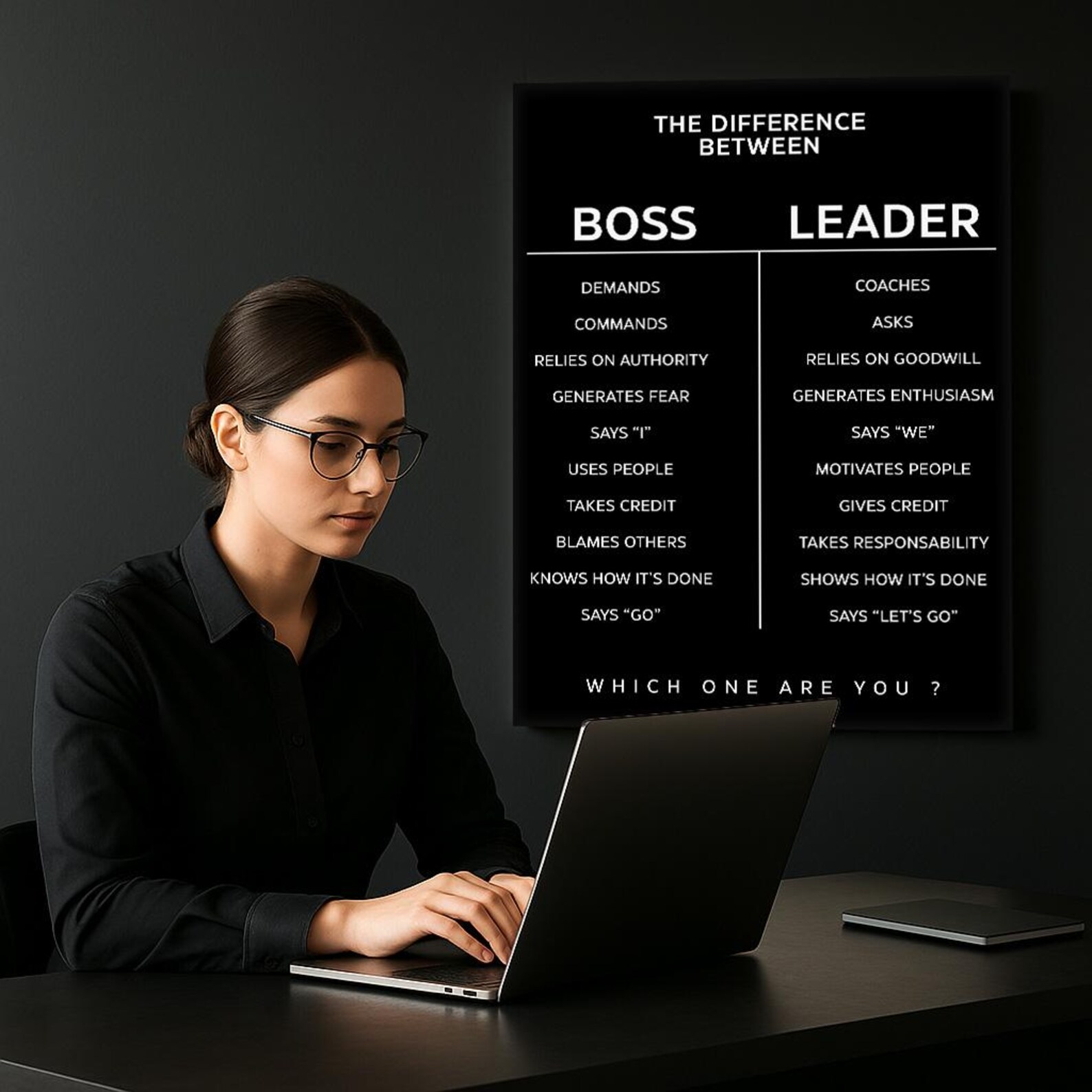 Leader Wall Art Inspirational Canvas for Office Decor Leadership Poster ...