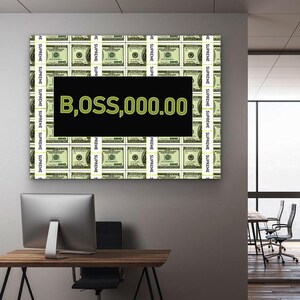 Boss Wall Art Money Motivational Canvas Prints for Office Decor ...