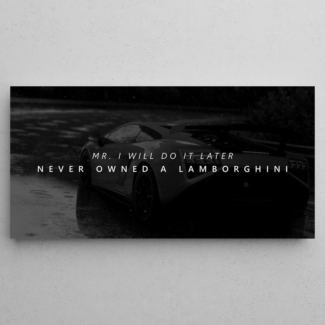 Lamborghini Poster Motivational Wall Art for Office Decor Inspirational ...