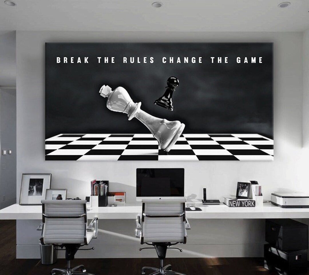 Chess Set Poster Inspirational Wall Art for Office Decor Motivational ...