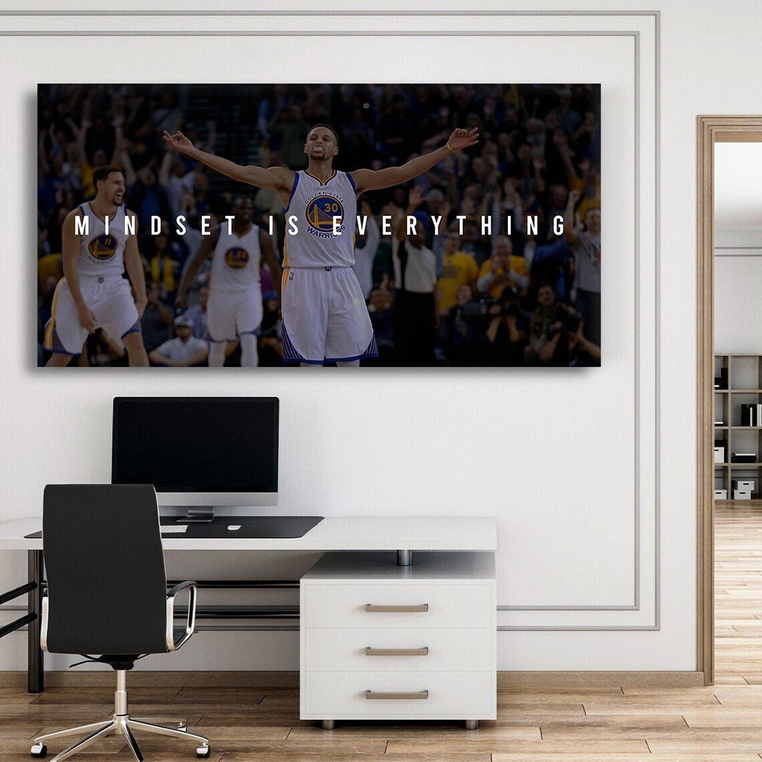 Stephen Curry Wall Art Mindset is Everything Canvas Print Inspirational ...