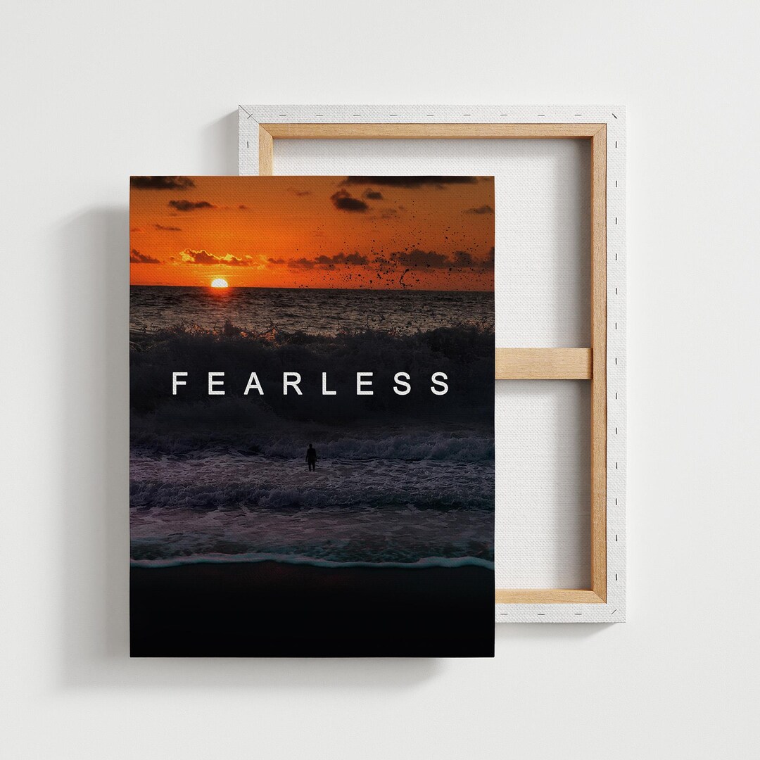 Be Fearless Poster Motivational Prints for Home Office Wall Art Fear ...