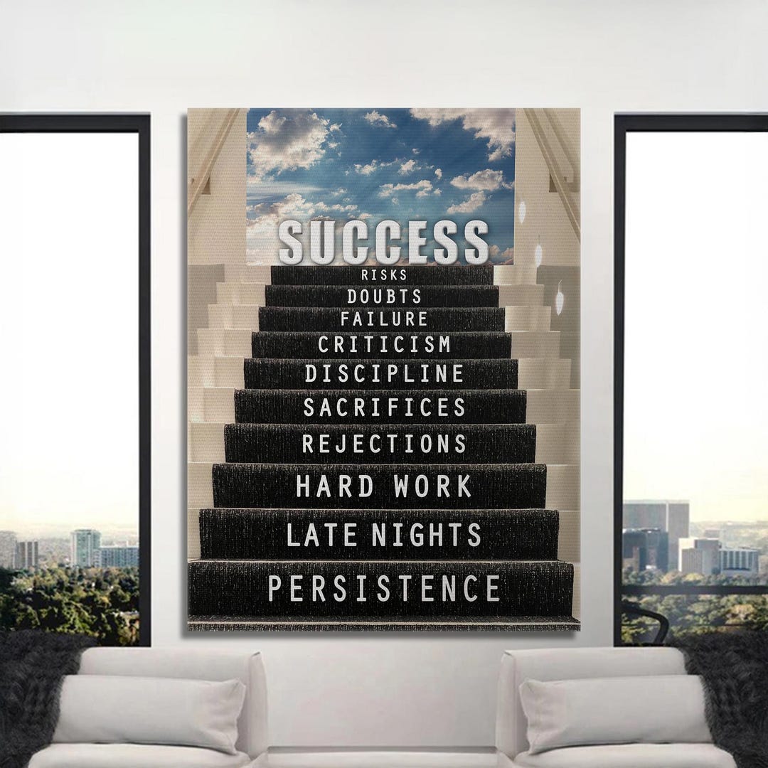 Success Wall Art Motivational Canvas for Office Framed Prints ...