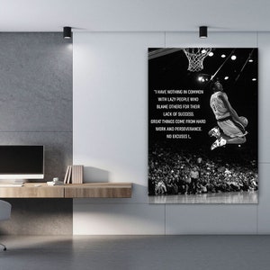 Kobe Bryant Poster Motivational Quote Wall Art for Office Decor ...