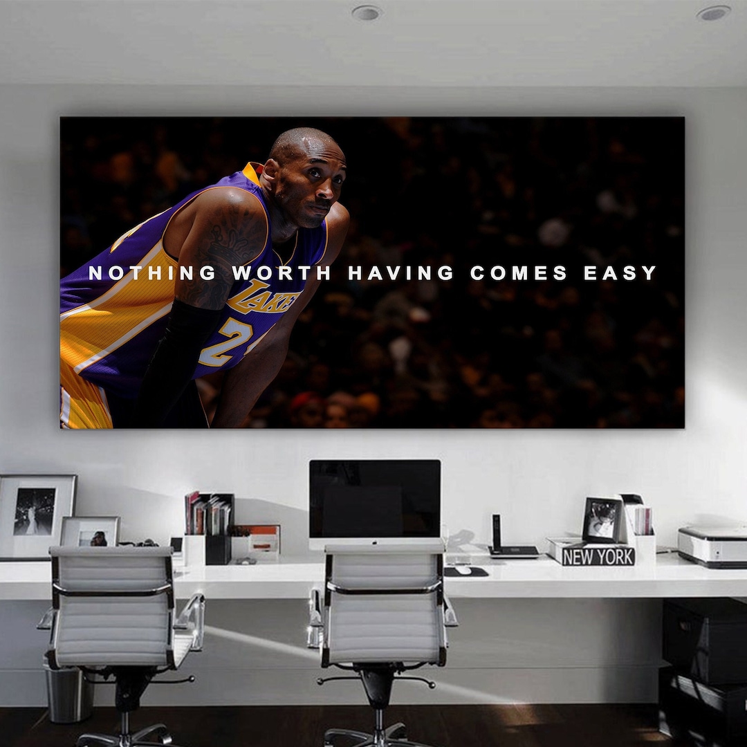 Kobe Bryant Poster Motivational Wall Art for Office Decor Landscape ...