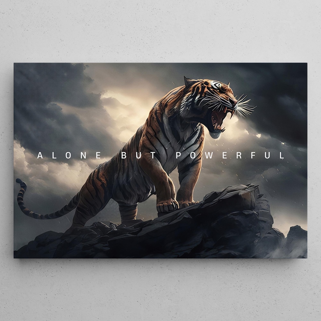Tiger Inspirational Wall Art for Office Decor Tiger Poster Motivation ...