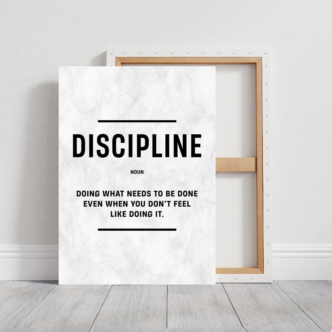 Discipline Prints Definition Poster Motivational Wall Art for Office ...