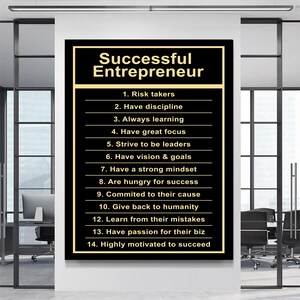 Inspirational Entrepreneur Poster CEO Wall Art for Office Canvas Prints ...