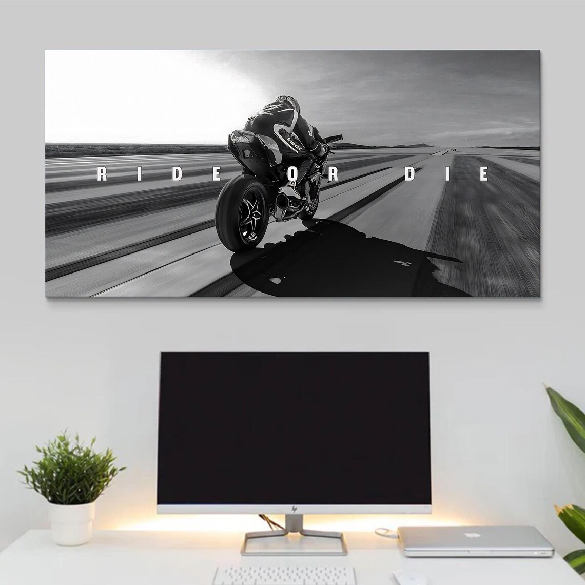 Motorcycle Poster Inspirational Quote Wall Art for Office Prints ...