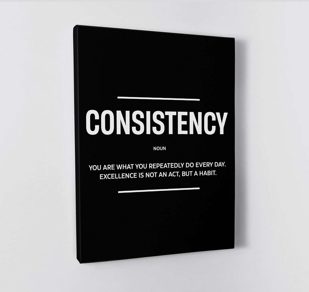 Consistency Poster Minimalist Office Prints Inspirational Sayings ...