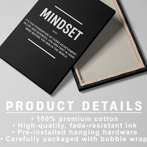 Mindset Poster Inspirational Office Wall Art Definition Prints Success ...