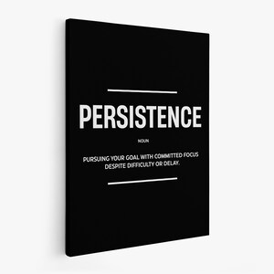 Persistence Print Motivational Wall Art for Office Decor Persistence ...