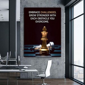 Chess Motivational Wall Art Modern Office Wall Decor Gifts for ...