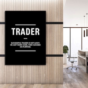 Trader Poster Trading Motivation Wall Art Office Decor Stock Market ...