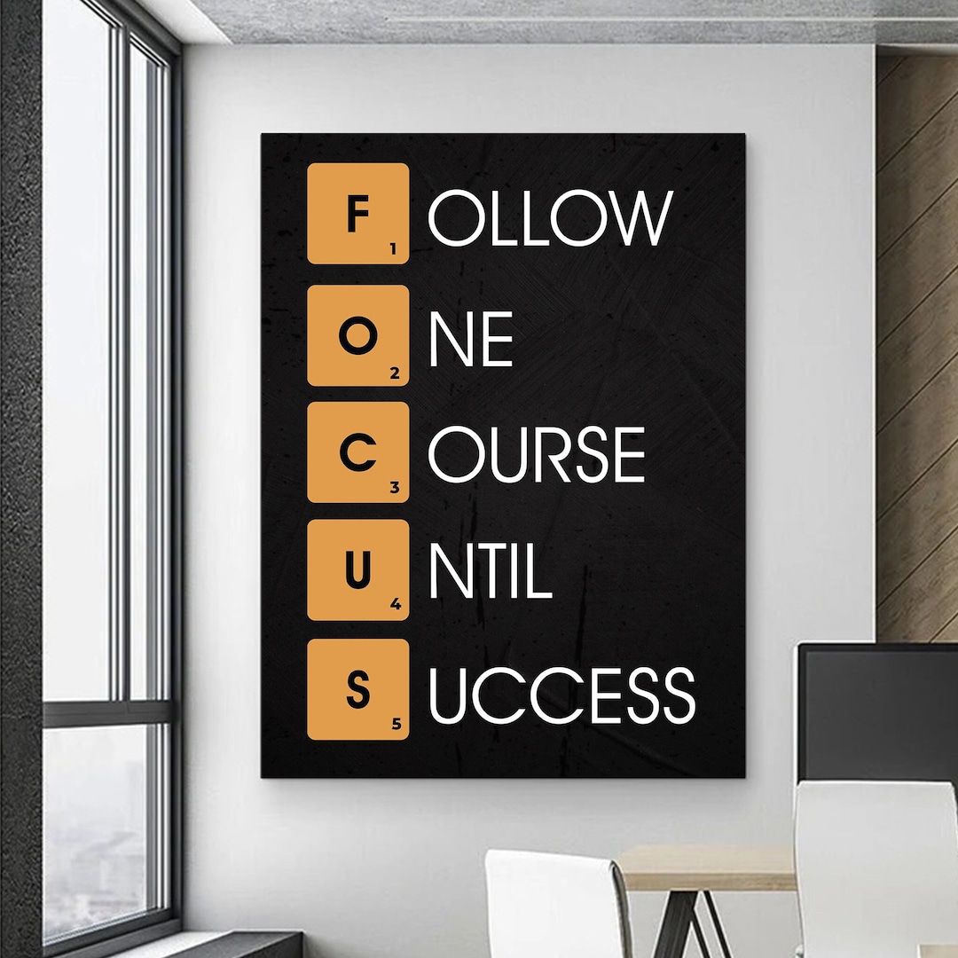 Success Quotes Motivational Wall Art Office Decor Gift for Entrepreneur ...