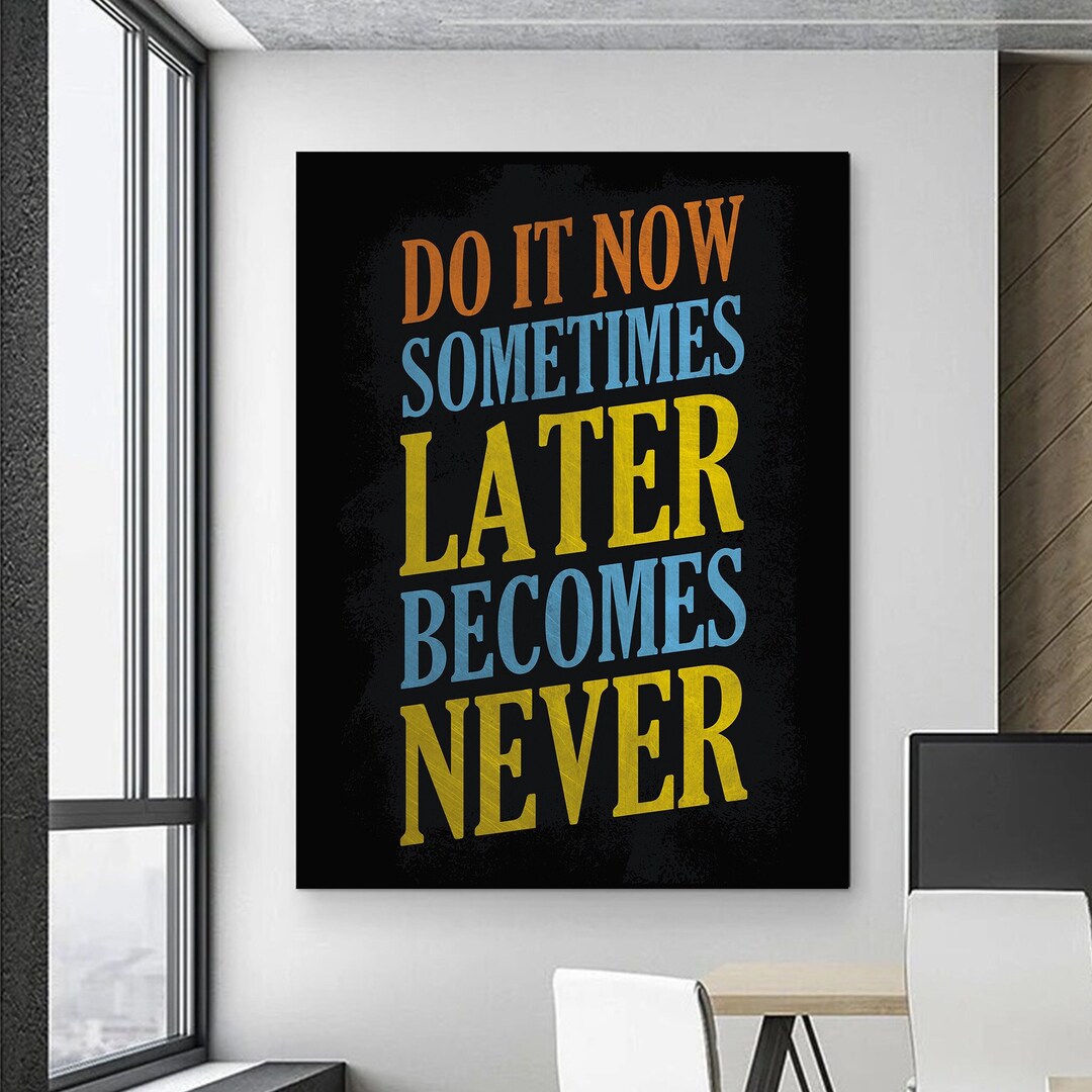 Motivational Quotes Wall Art for Office Decor Success Mindset Poster ...