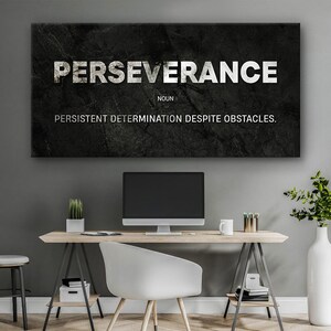 Perseverance Print Motivational Wall Art for Office Decor Inspiring ...