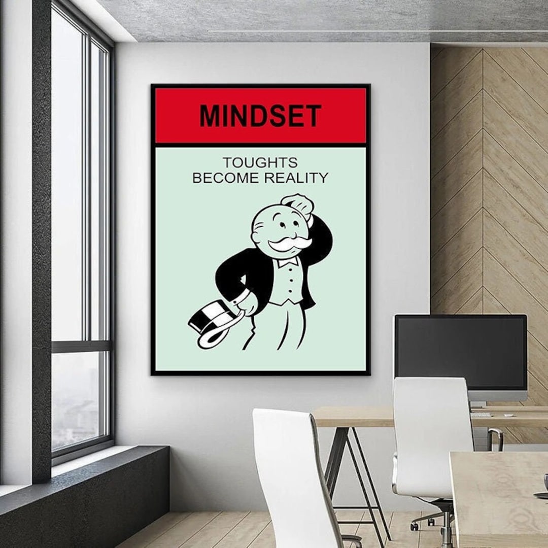 Mindset Wall Art Motivational Quote for Office Decor Entrepreneur Gift ...