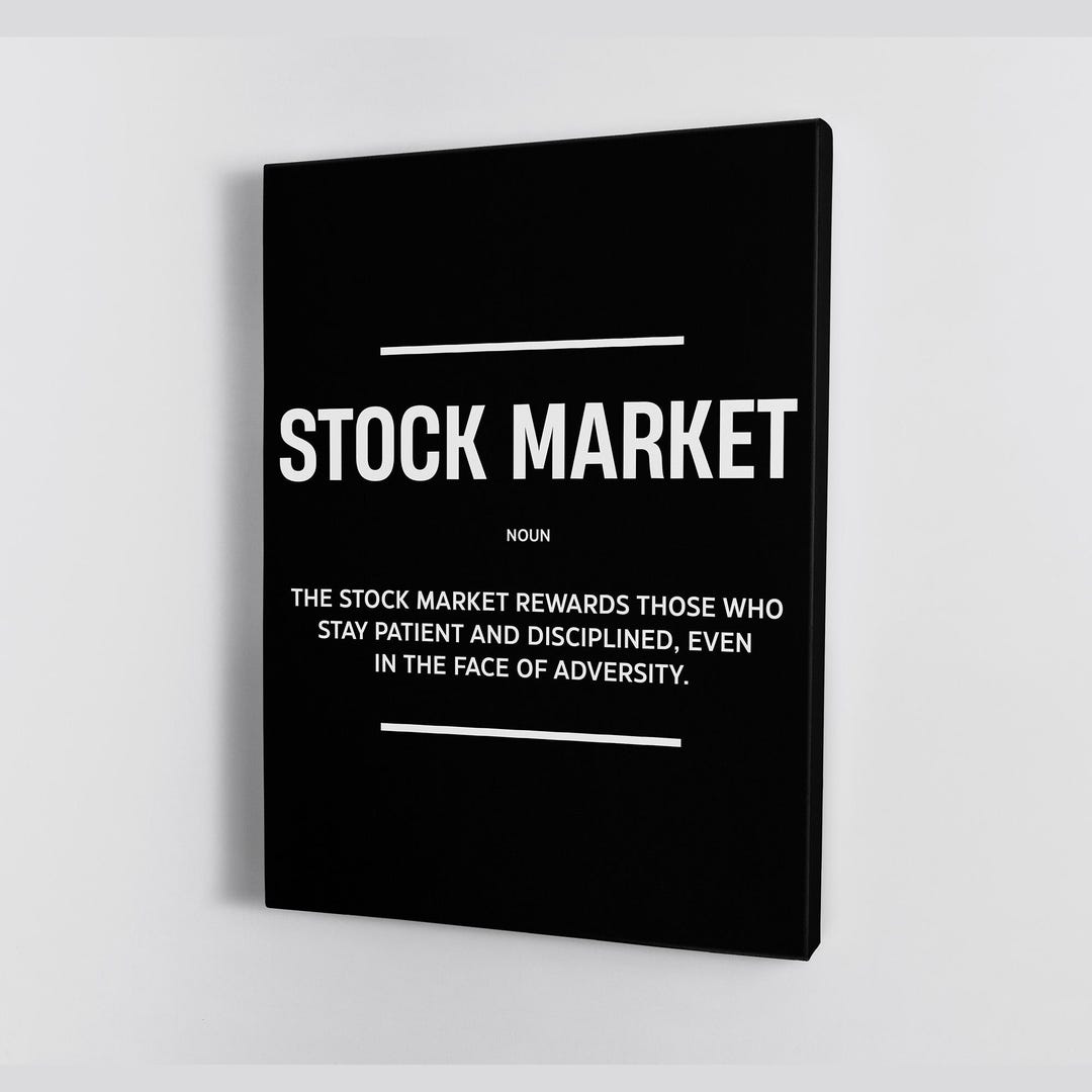 Stock Market Poster Day Trader Office Wall Art for Trading Room Decor ...