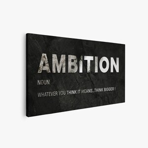 Ambition Print Inspirational Wall Art for Office Decor Success Mindset ...