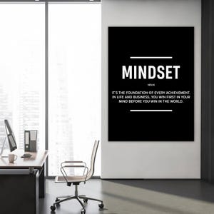 Mindset Poster Inspirational Office Wall Art Definition Prints Success ...