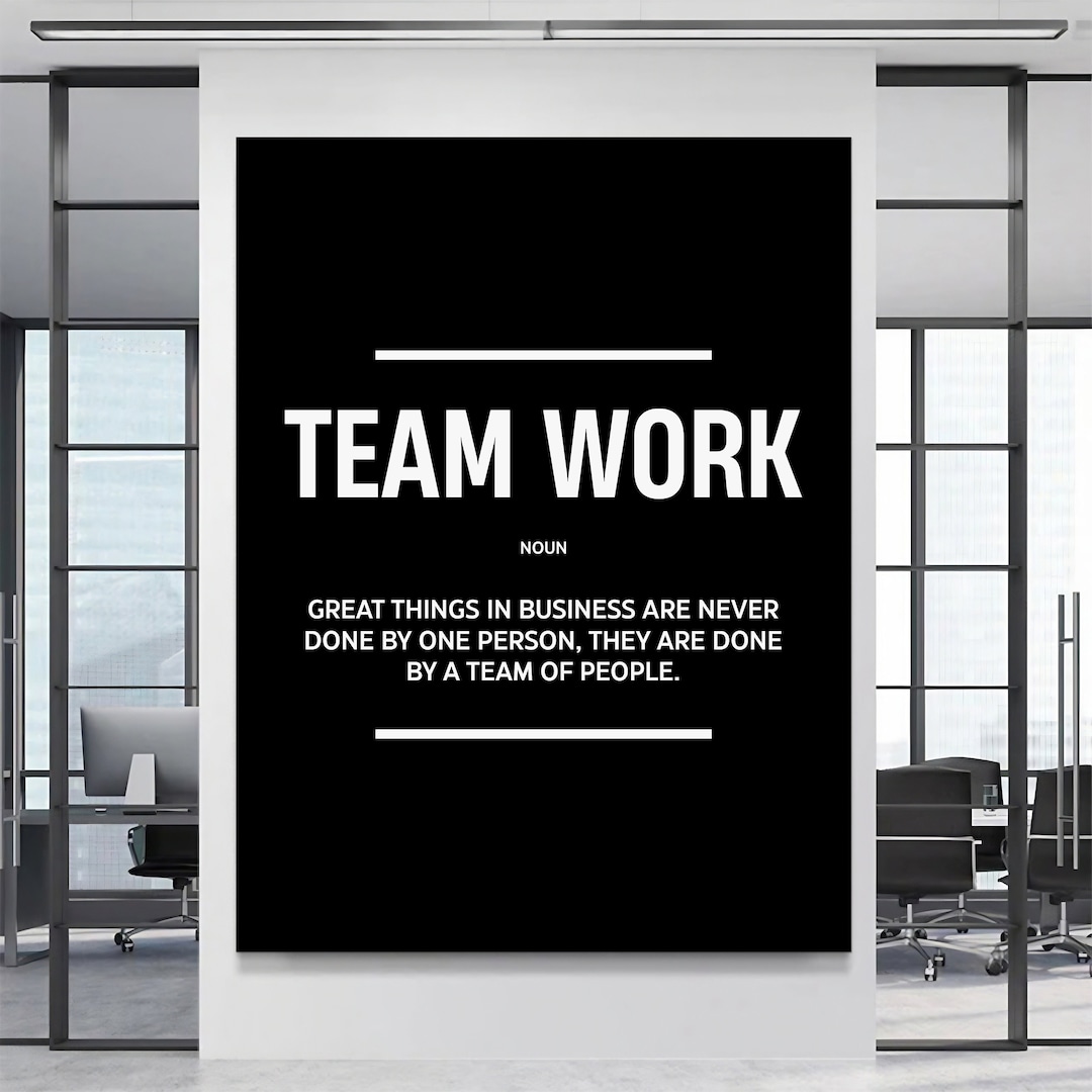 Team Work Quotes Motivational Wall Art for Office Decor Leadership ...