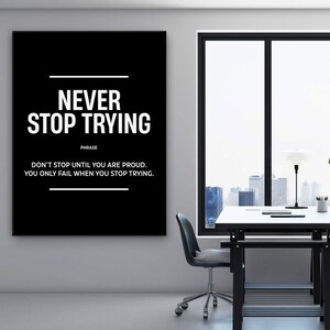 Don't Give up Motivational Wall Art for Home Office Decor Success Quote ...