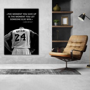 Kobe Bryant Canvas Inspirational Quotes Wall Art for Office Decor Black ...