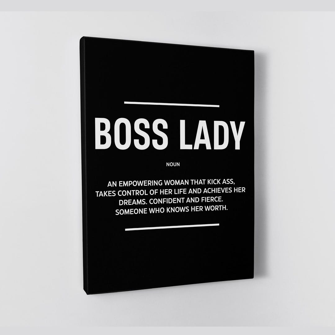 Boss Lady Poster Motivational Female Prints for Woman Office Wall Art ...