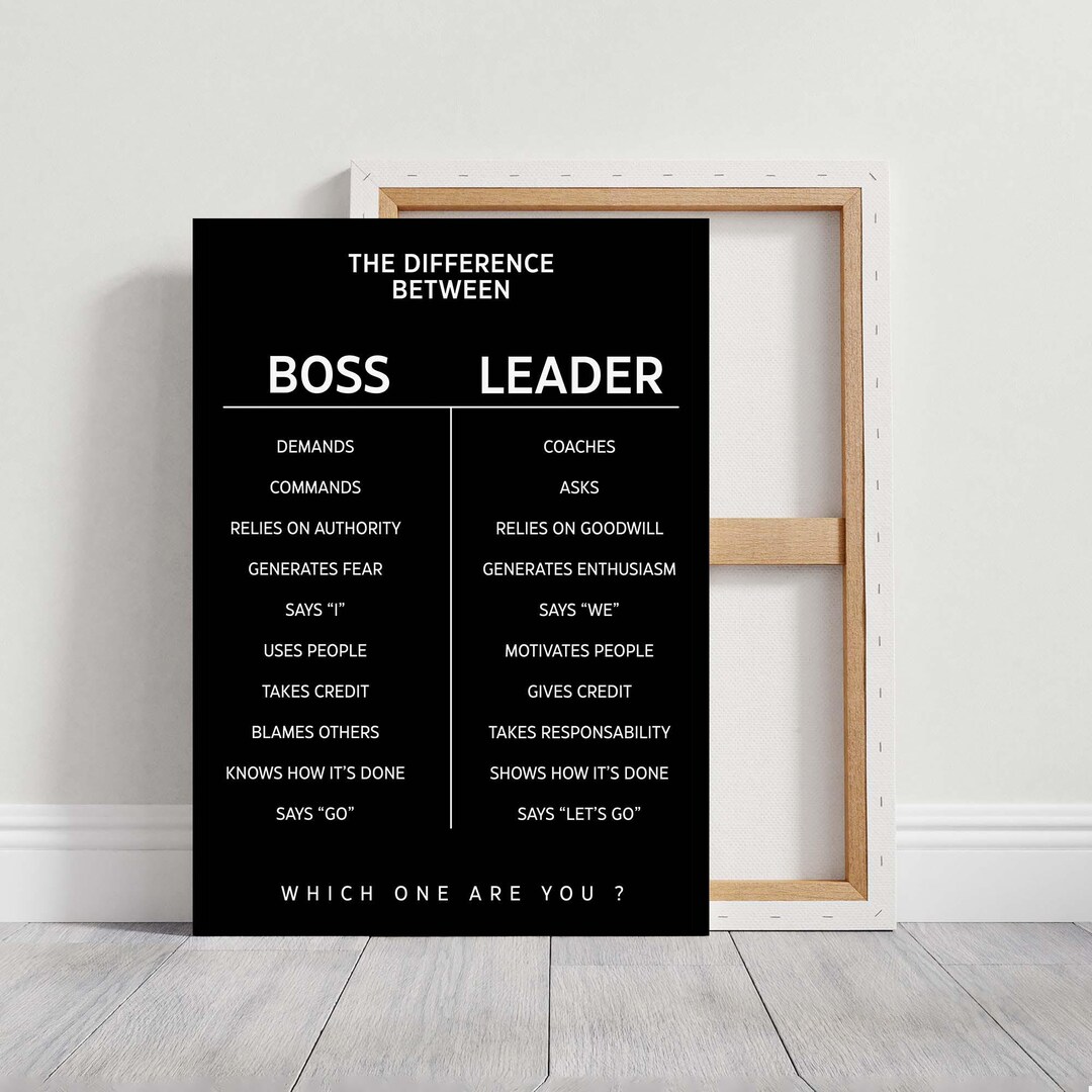 Leader Wall Art Inspirational Canvas for Office Decor Leadership Poster ...