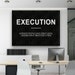 Execution Definition Wall Art Office Decor, Motivational Wall Art Quote ...