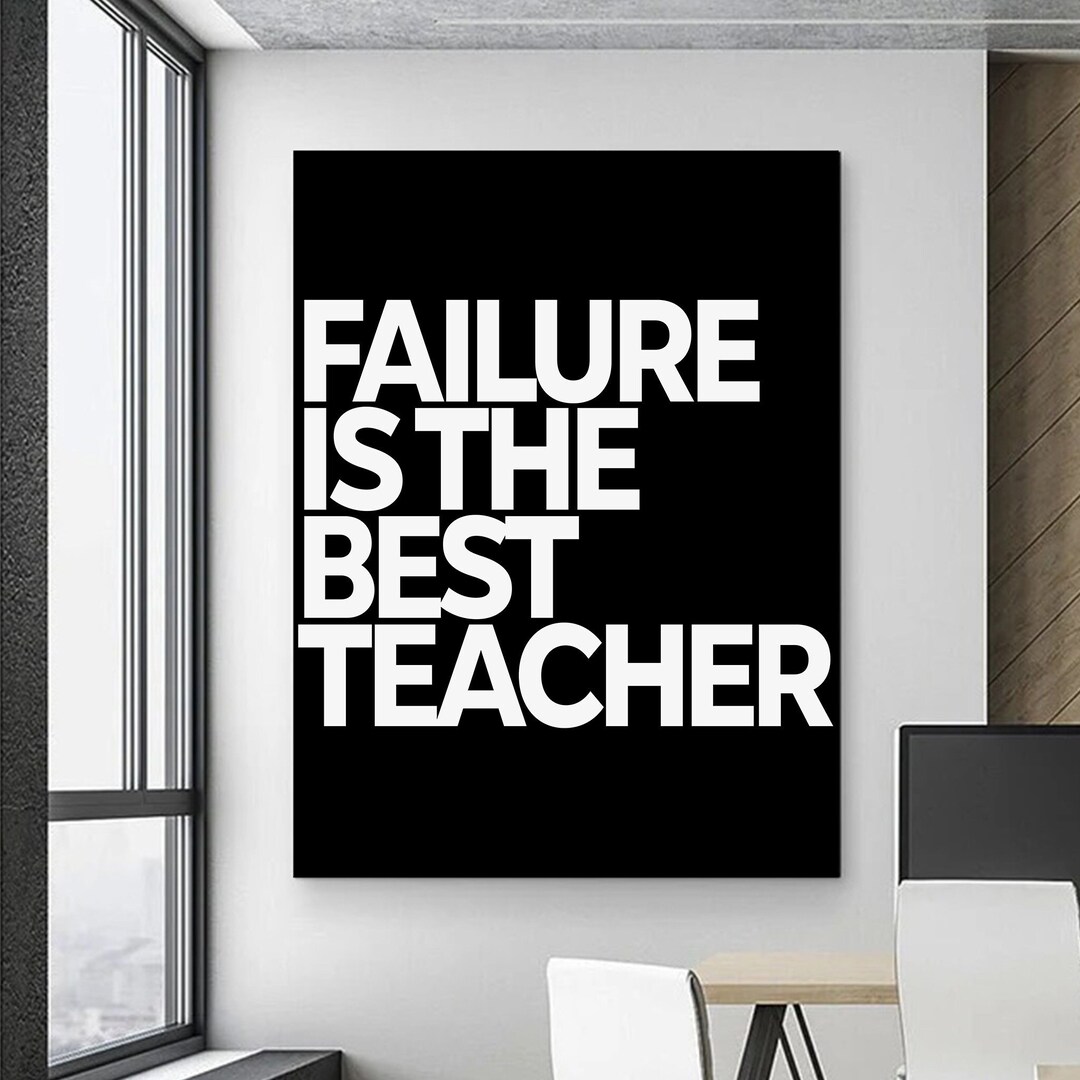 Failure Quotes Motivational Wall Art for Office Decor Success Mindset ...