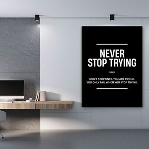 Don't Give up Motivational Wall Art for Home Office Decor Success Quote ...