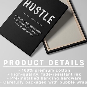 Hustle Wall Art Motivational Office Poster Hustle Definition Prints for ...