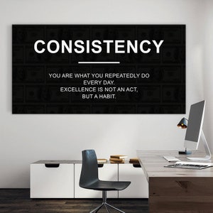 Consistency Wall Art Definition Print Motivational Wall Art Home Office ...