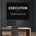 Execution Definition Wall Art Office Decor, Motivational Wall Art Quote ...