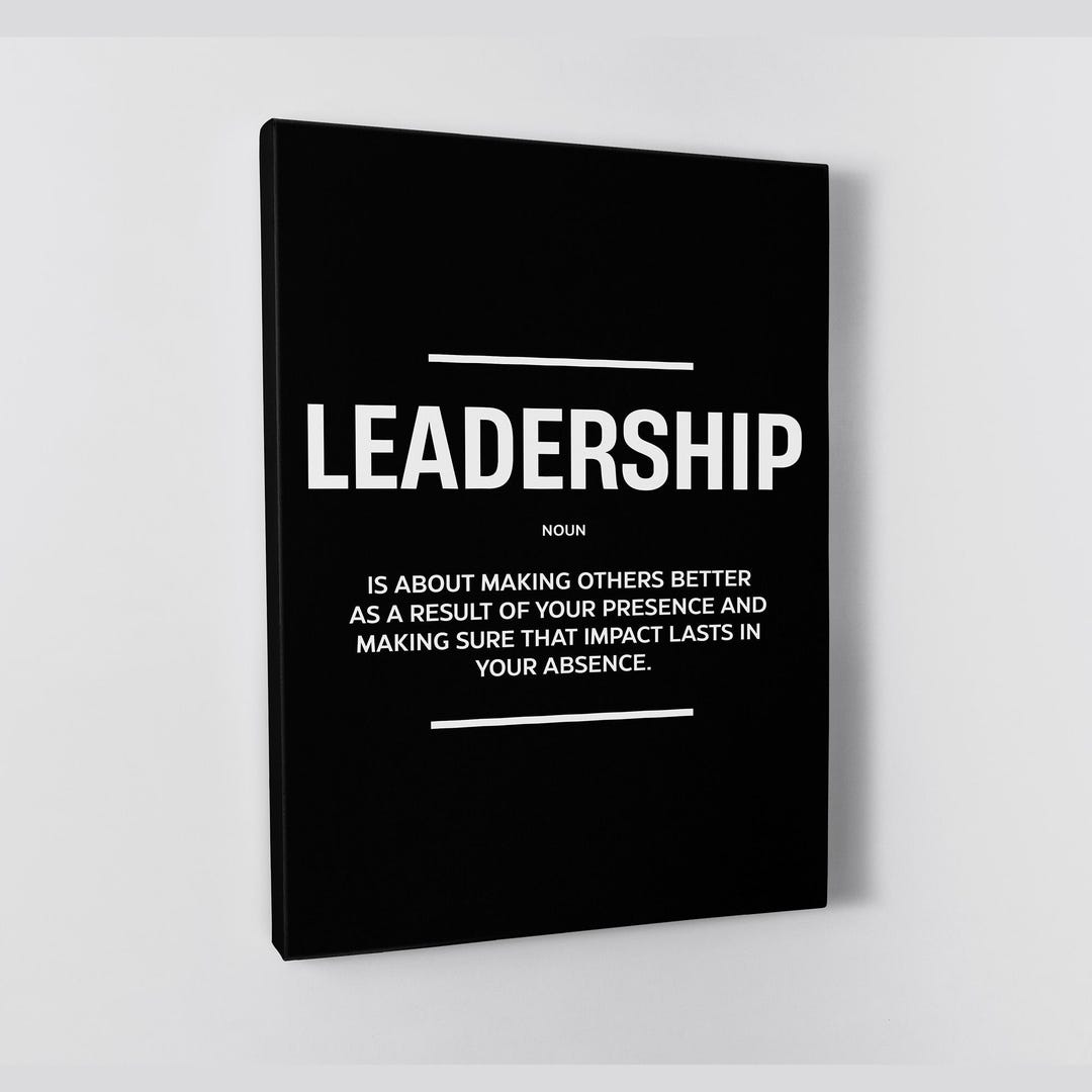 Inspirational Leadership Canvas for Workplace Wall Art for Office Decor ...