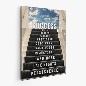 Success Wall Art Motivational Canvas for Office Framed Prints ...