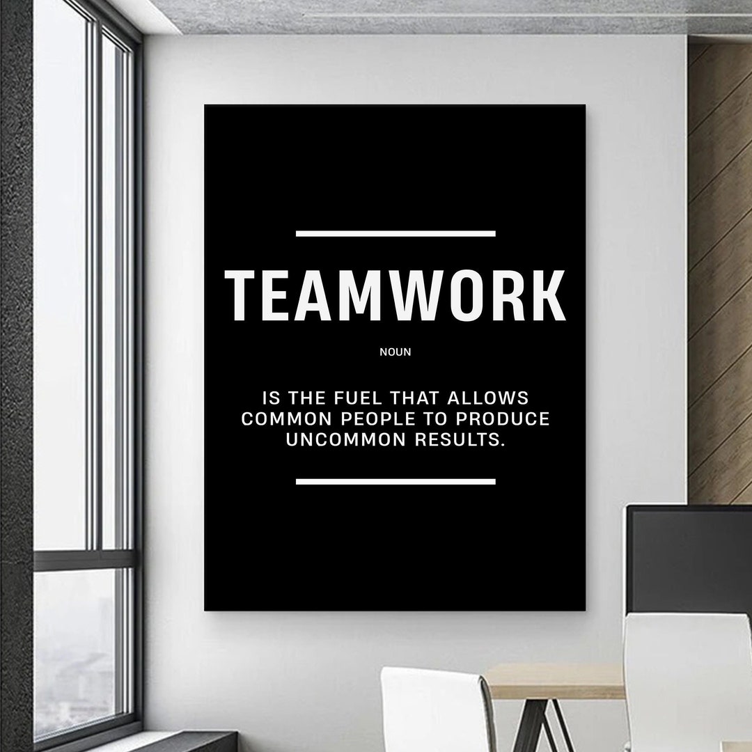 Teamwork Wall Art Modern Office Wall Decor Leadership Canvas ...