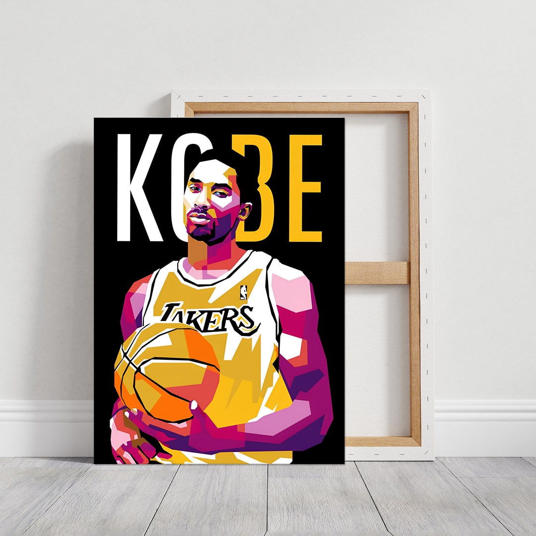 Modern Kobe Bryant Poster Basketball Wall Art for Boys Dorm Room Decor ...