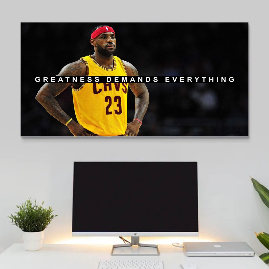 Lebron James Canvas Inspirational Quotes Wall Art for Office Decor ...