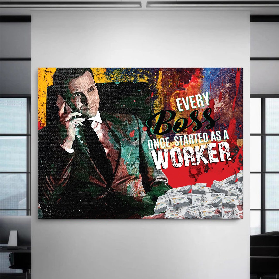Boss Wall Art Inspirational Canvas Gift for Entrepreneur Wall Art ...